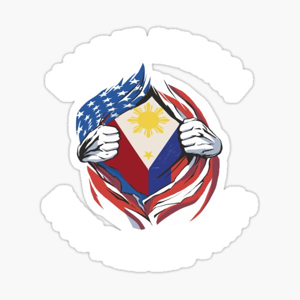 "American Raised With Filipino Roots Flag" Sticker for Sale by ...