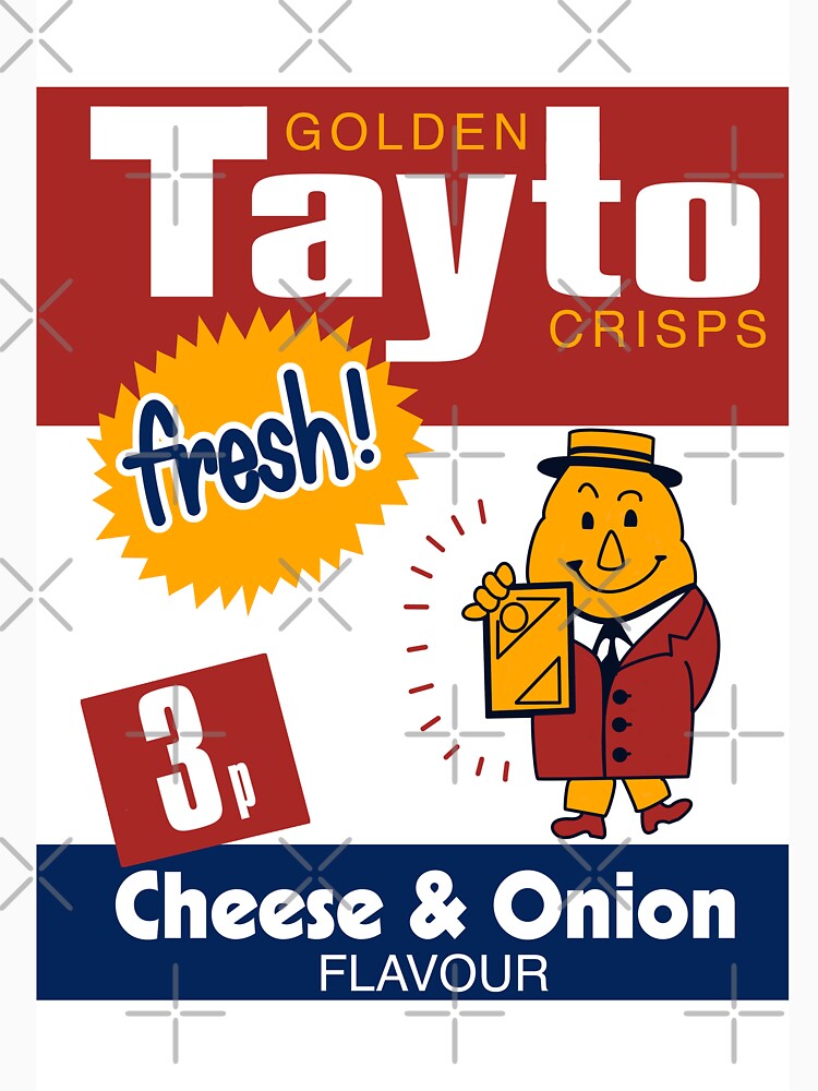"Tayto Cheese & Onion Retro Snack" T-shirt for Sale by jaywinston ...