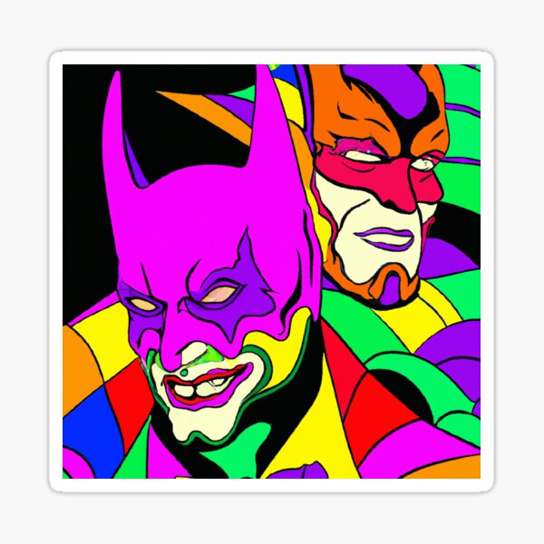 "Jok & Bat Oil Painting" Sticker for Sale by YalcinPub | Redbubble