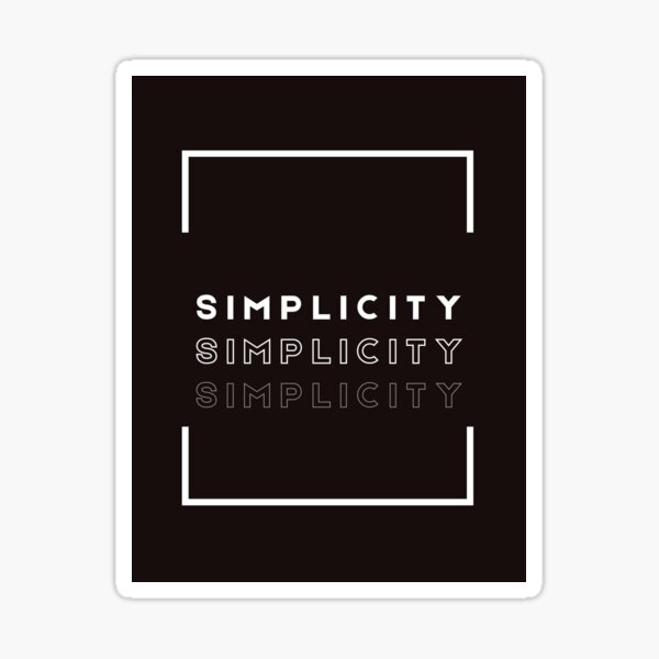 "Simplicity logo " Sticker for Sale by Best-prices | Redbubble