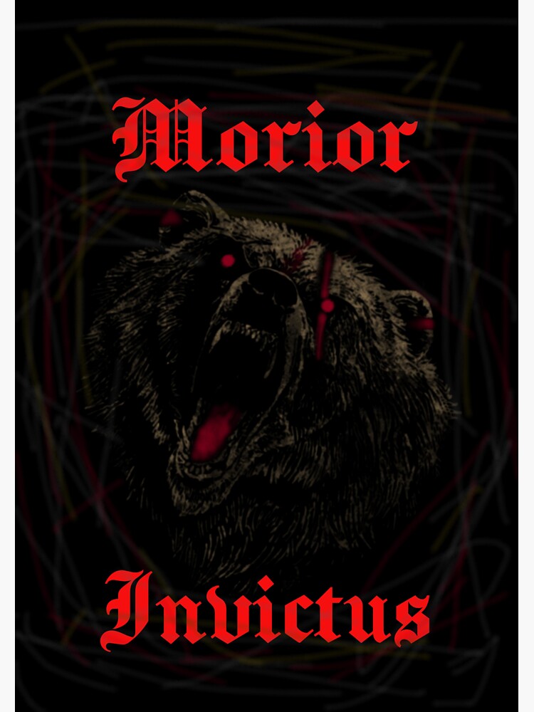"Morior Invictus-'Death Before Defeat'" Sticker for Sale by CompactWear ...