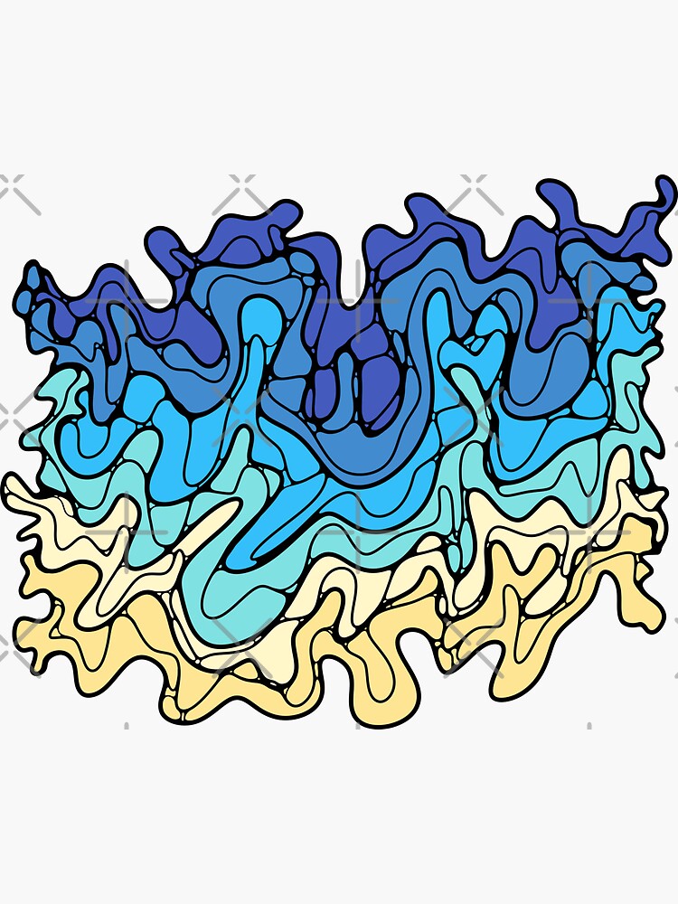 "Uranic Pride Flowing Flag with Inked Outlines" Sticker for Sale by ...