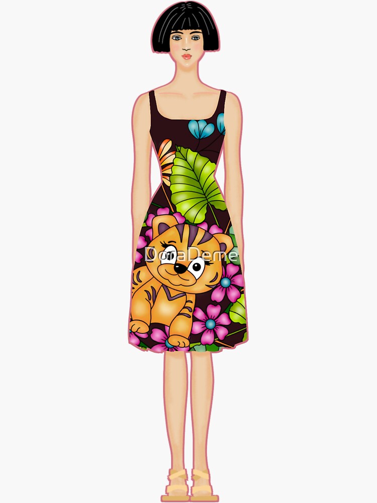 "Fashion Model" Sticker for Sale by DoraDeme | Redbubble