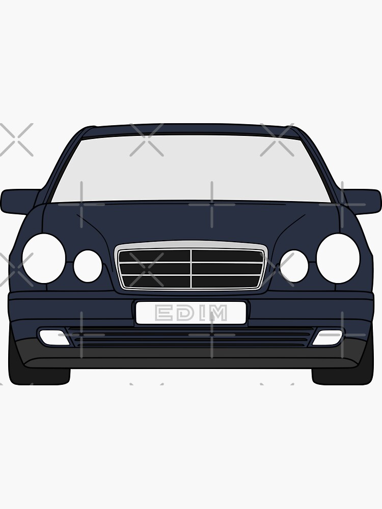 "Mercedes E-Class W210 capri blue color" Sticker for Sale by EdimDesign ...