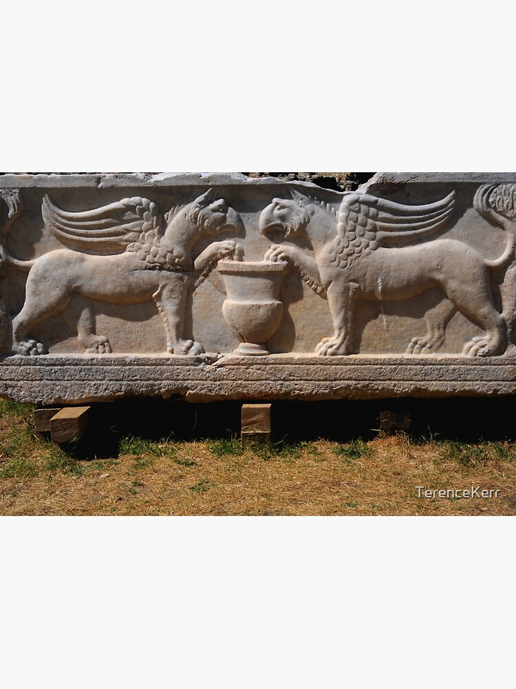 "Part eagle and part lion, griffins face off" Sticker for Sale by ...