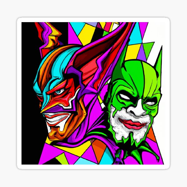"Illustration of Jok&Bat" Sticker for Sale by YalcinPub | Redbubble