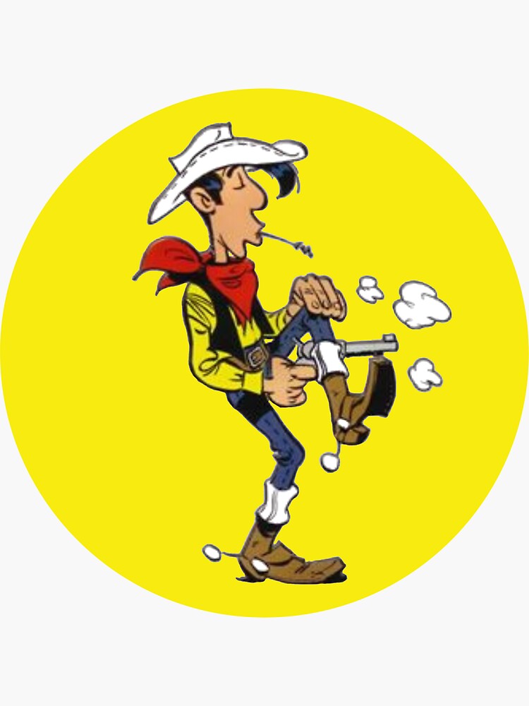 "LUCKY LUKE" Sticker for Sale by KEWALE | Redbubble