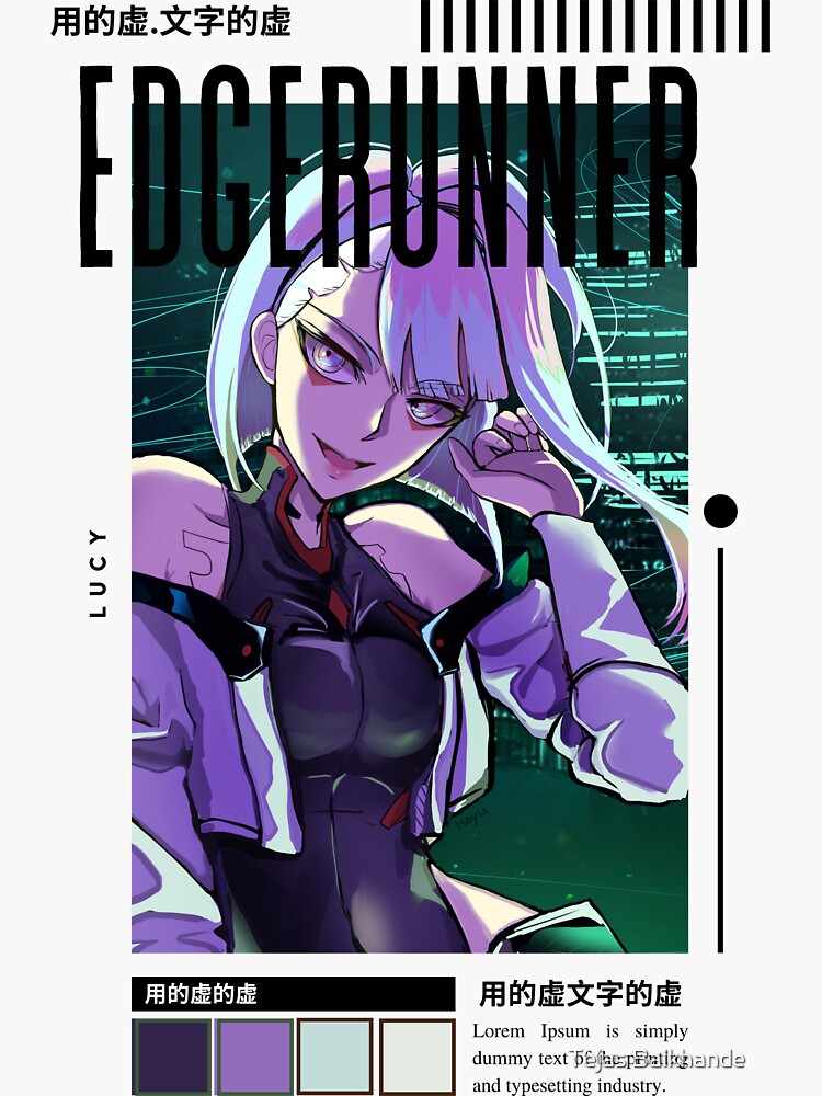 "Lucy cyberpunk edgerunner " Sticker for Sale by alexashibee121 | Redbubble