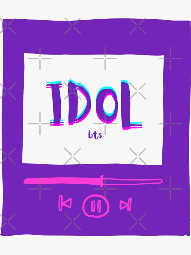 "BTS Song - Idol" Sticker for Sale by TheMerchPeddler | Redbubble