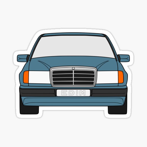 "Mercedes W124 teal blue color" Sticker for Sale by EdimDesign | Redbubble