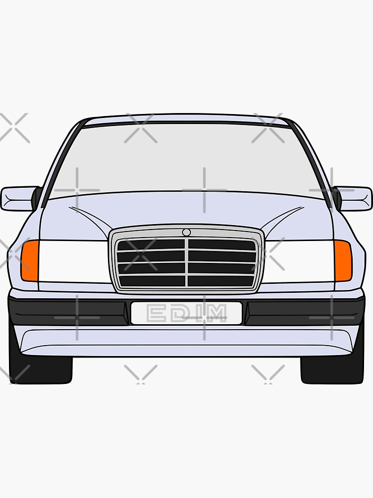 "Mercedes W124 arctic white color" Sticker for Sale by EdimDesign ...