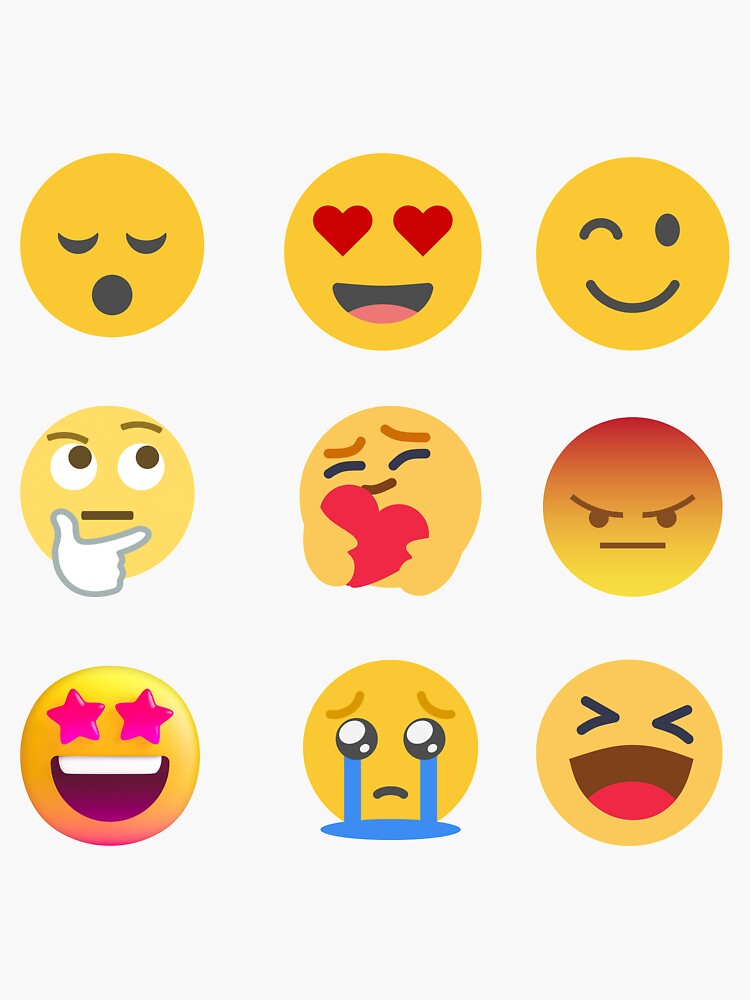 "Random emojis Stickers pack" Sticker for Sale by BlackEye28 | Redbubble