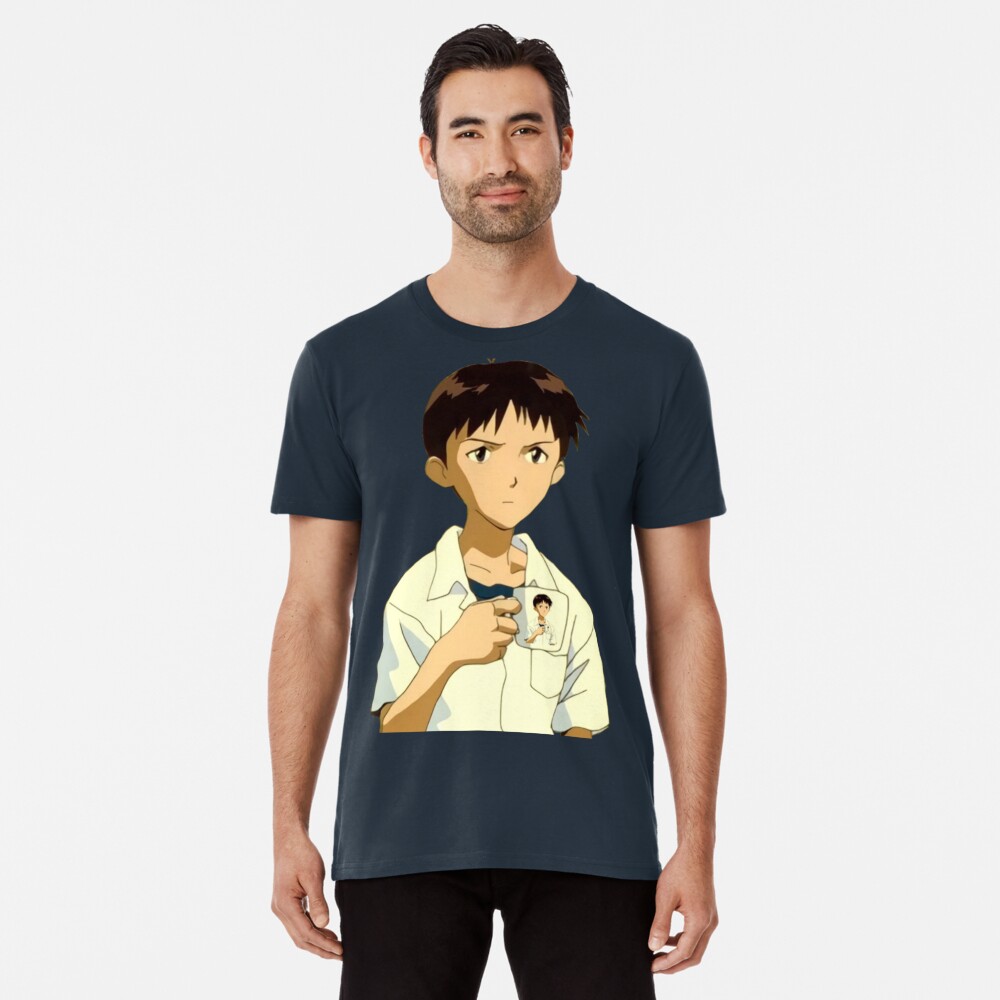 "Shinji Drinking Coffee" Sticker by Juanscorner | Redbubble