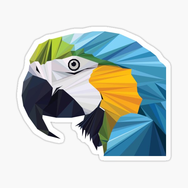 "Polygonal Ara" Sticker for Sale by tranda90 | Redbubble