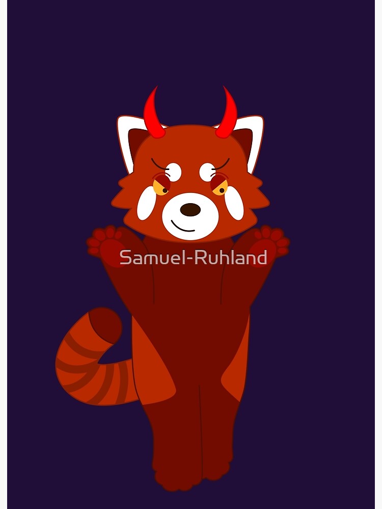 "Red panda disguised as a devil for Halloween" Poster for Sale by ...