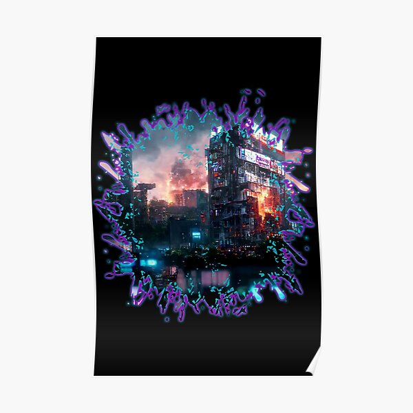 Cyberpunk City Poster For Sale By Mayza Shop Redbubble