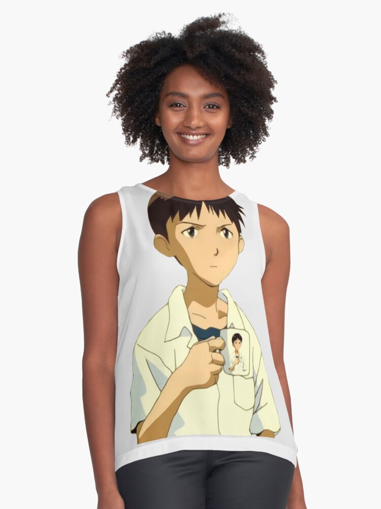 "Shinji Drinking Coffee" Sticker by Juanscorner | Redbubble