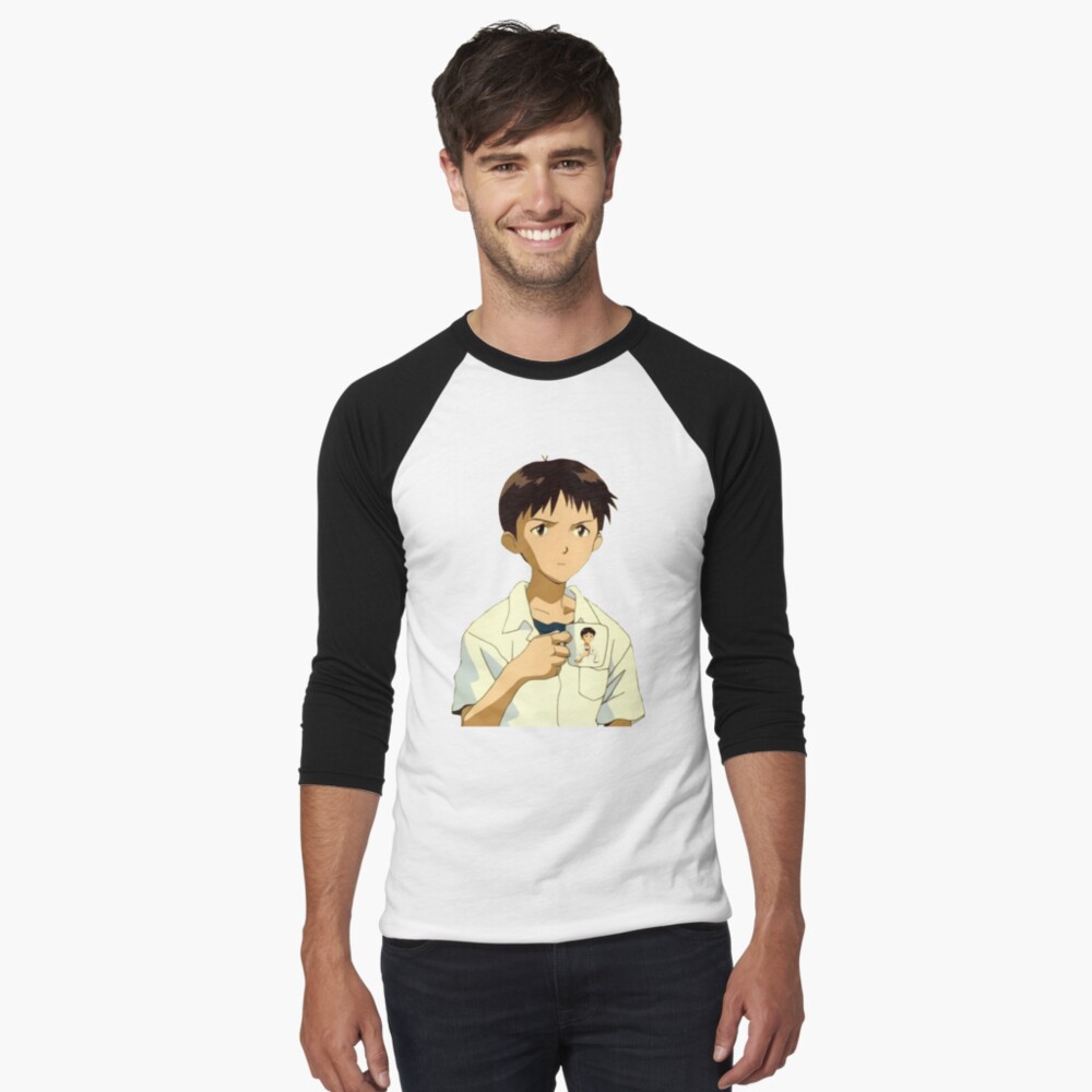"Shinji Drinking Coffee" Sticker by Juanscorner | Redbubble