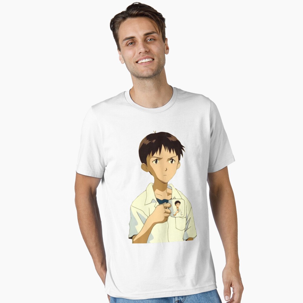 "Shinji Drinking Coffee" Sticker by Juanscorner | Redbubble
