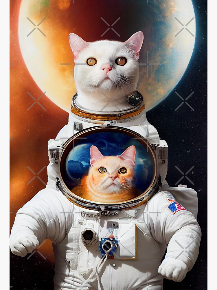 "Astro Cats" Sticker for Sale by ladarkepoque | Redbubble
