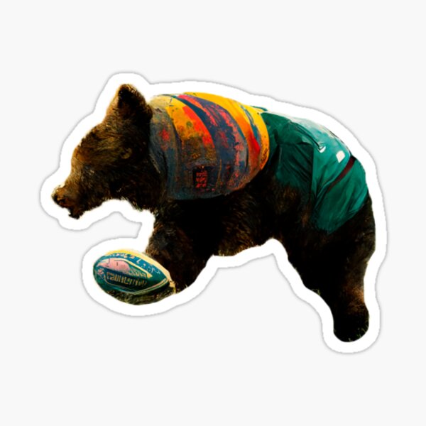 "Rugby Player Bear" Sticker for Sale by dantebt | Redbubble