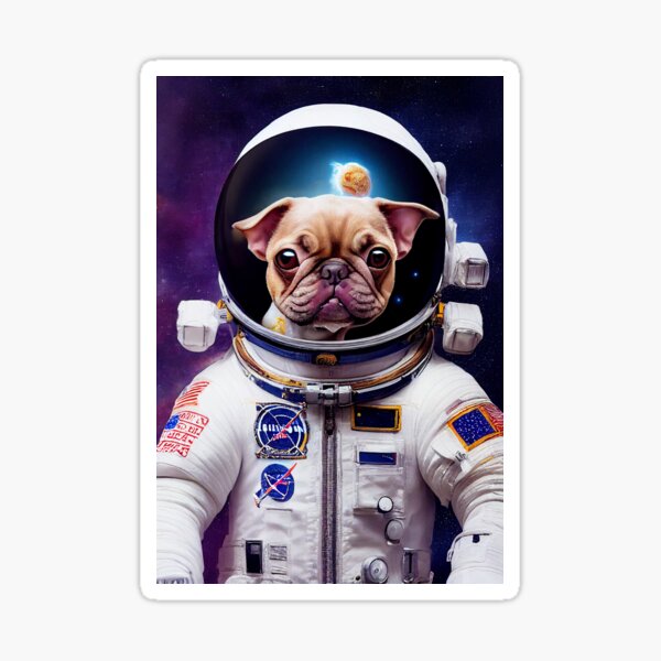 "Astro Frenchie" Sticker for Sale by ladarkepoque | Redbubble