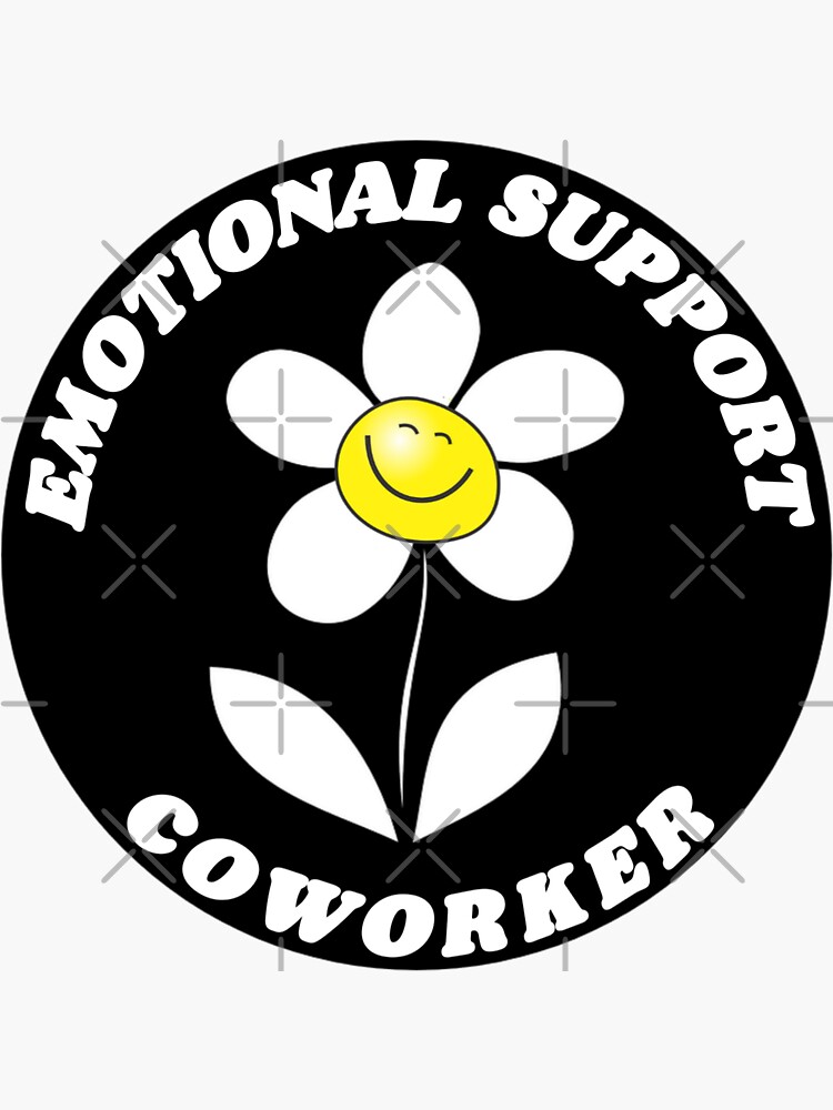 "Emotional Support Coworker Coworker Gift " Sticker for Sale by ...