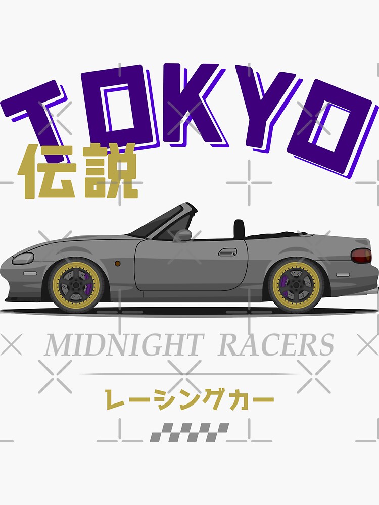 "Tuner Silver NB Miata Roadster JDM" Sticker for Sale by goldentuners ...