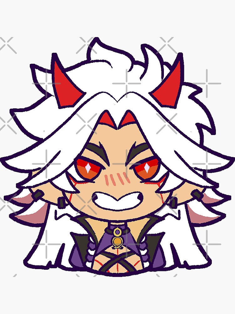 "Arataki Itto (Genshin Impact)" Sticker for Sale by viryllion | Redbubble