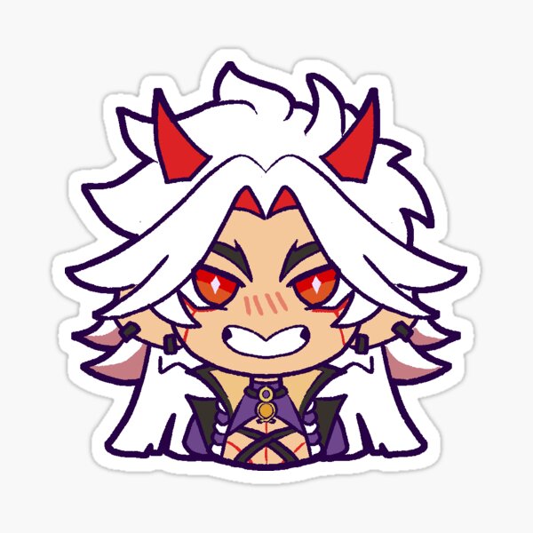 "Arataki Itto (Genshin Impact)" Sticker for Sale by viryllion | Redbubble