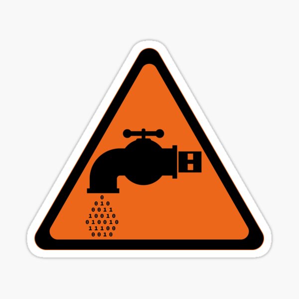"Data Leakage " Sticker for Sale by crashbubble | Redbubble