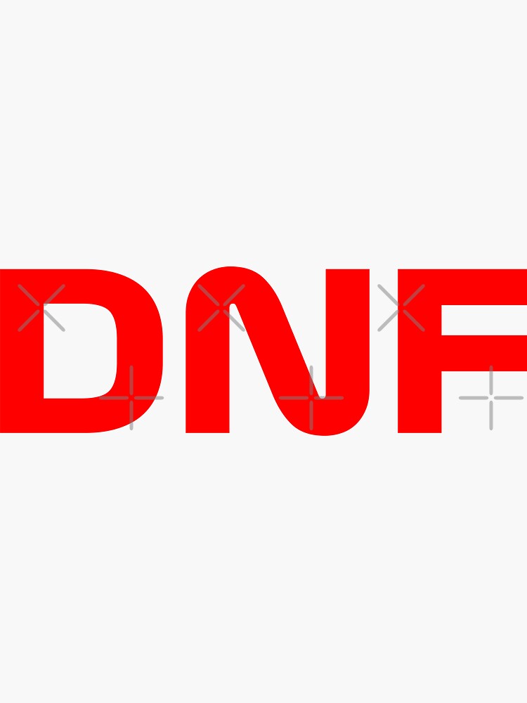 "DNF - Race" Sticker for Sale by ElonMuskDesigns | Redbubble