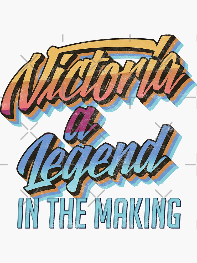 "Personalised Victoria a Legend in the Making " Sticker for Sale by ...
