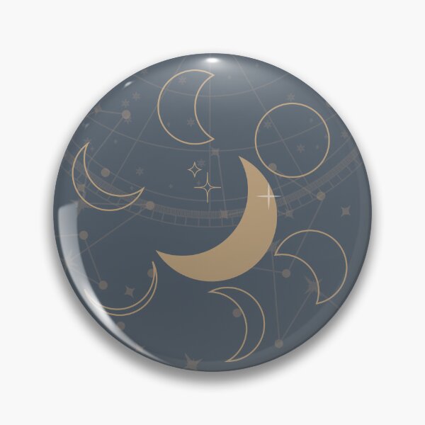 "Split Moon With Phases Of Moon Art - Celestial Art" Pin for Sale by ...