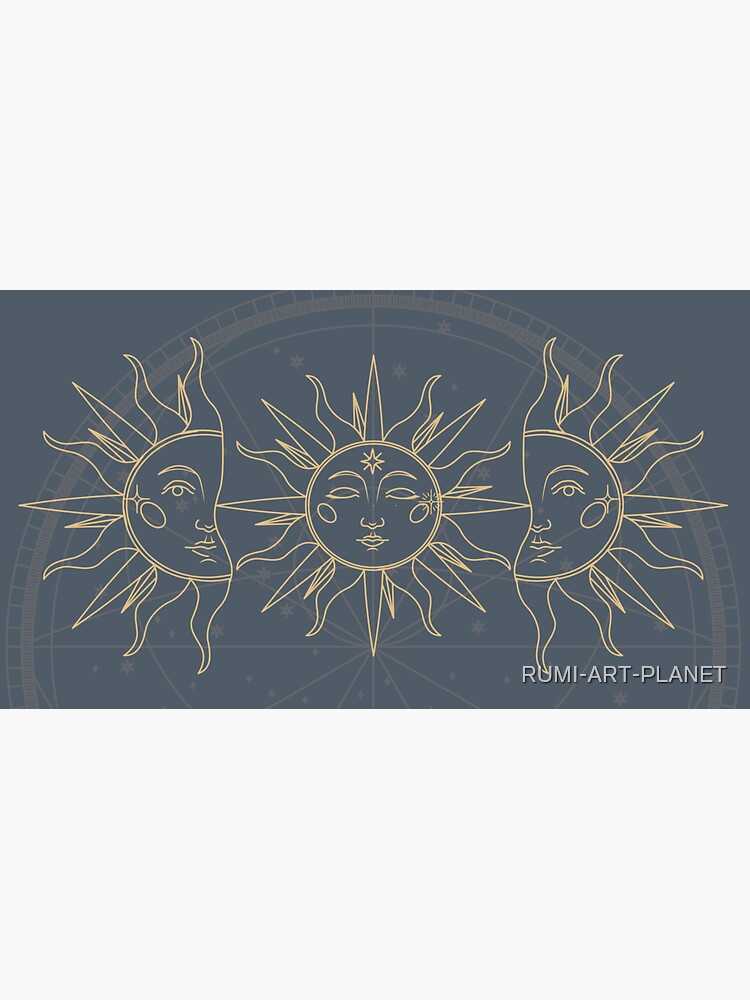 "Split Moon With Phases Of Moon Art - Celestial Art" Bucket Hat for ...