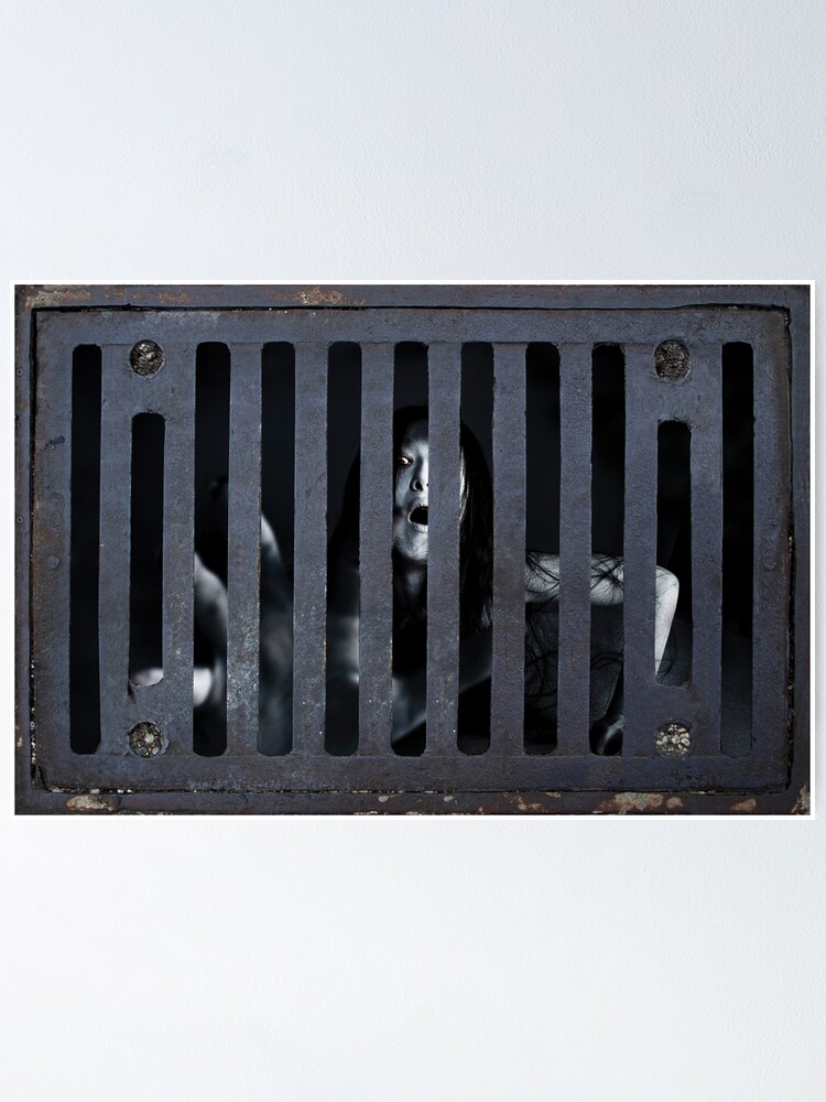"The Grudge Horror, Creepy grate manhole, horror carpet" Poster for ...