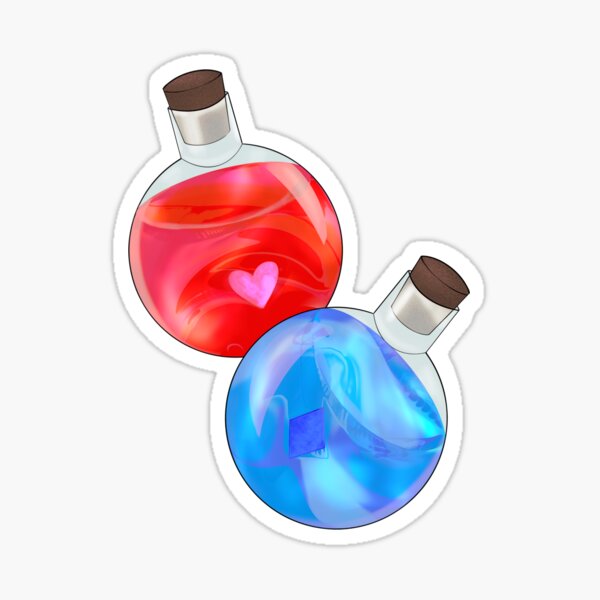 "Health & Mana Potions " Sticker for Sale by Hollown- | Redbubble
