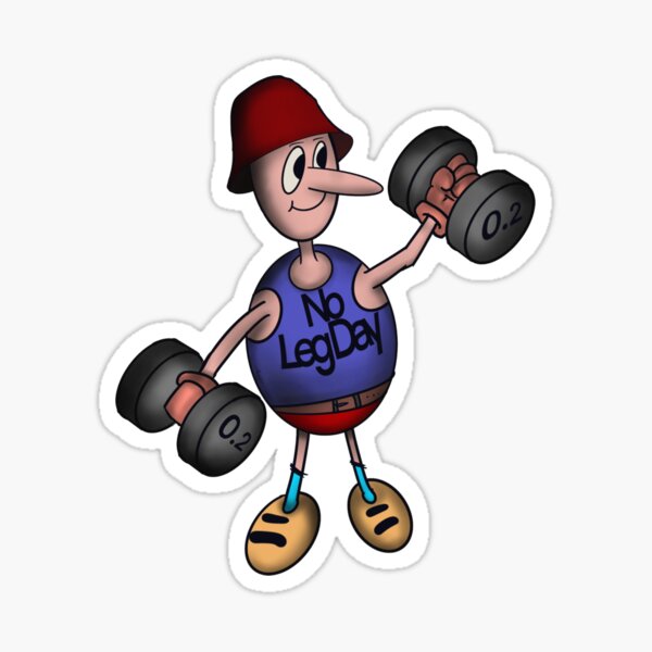 "No Leg Day Gym Git" Sticker for Sale by PoshGIT | Redbubble