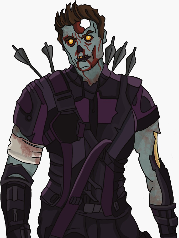 "Zombie Hawk" Sticker for Sale by maddierosepie | Redbubble