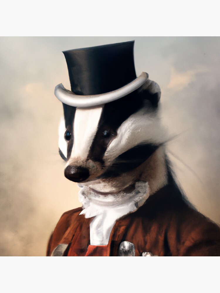"Steampunk Badger III" Sticker for Sale by SteamedpunkVegg | Redbubble