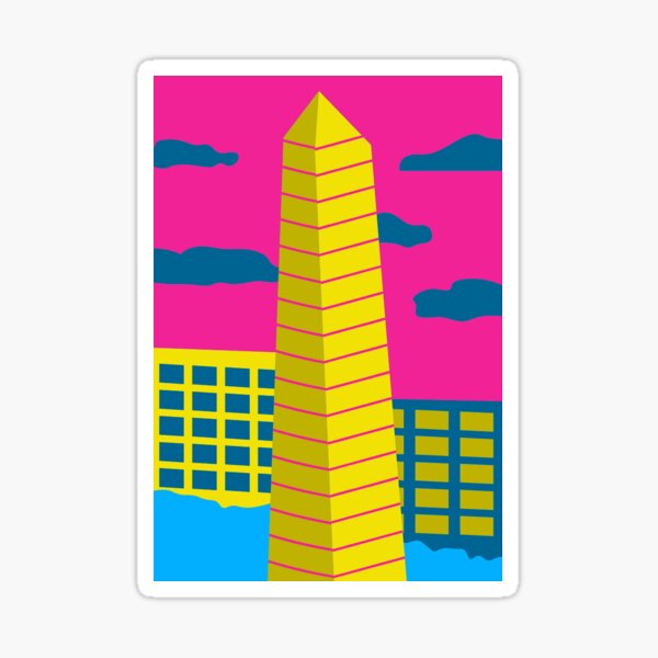"Hidden Pan Tower Illustration" Sticker for Sale by WaterFrogE | Redbubble