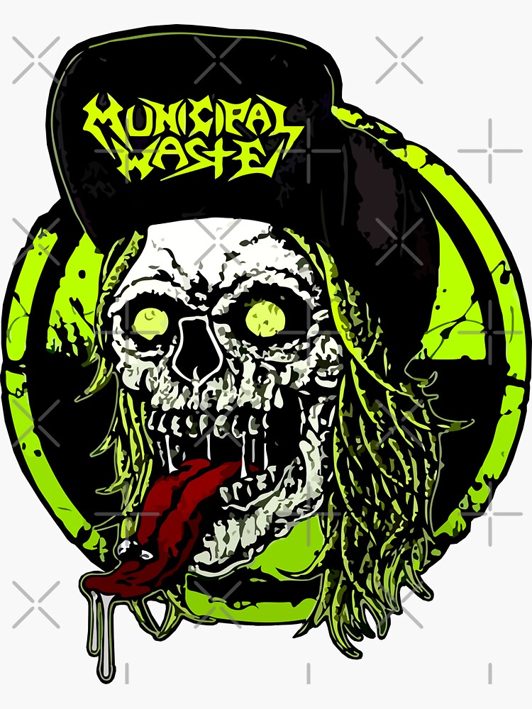 "Municipal Waste Band Artwork" Sticker for Sale by xxXVintageXxx ...