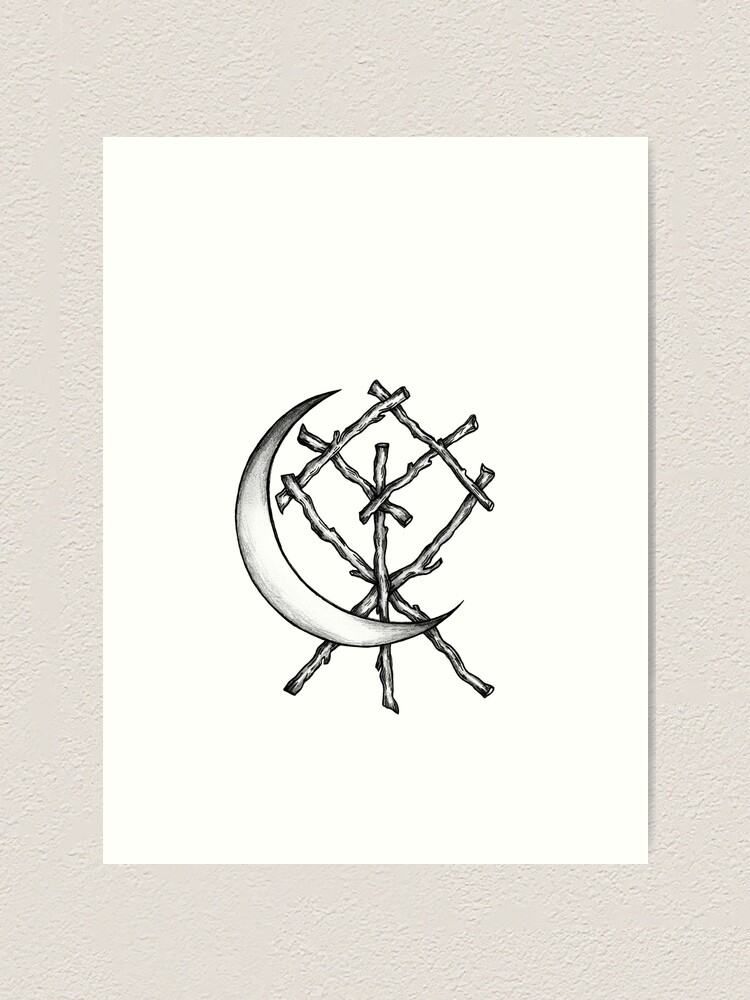 "Crescent Moon Rune Binding" Art Print by NicoleWhelan | Redbubble