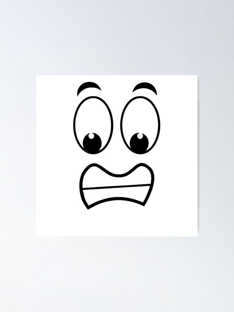 "SHOCKED FACE" Poster for Sale by doumar1 | Redbubble