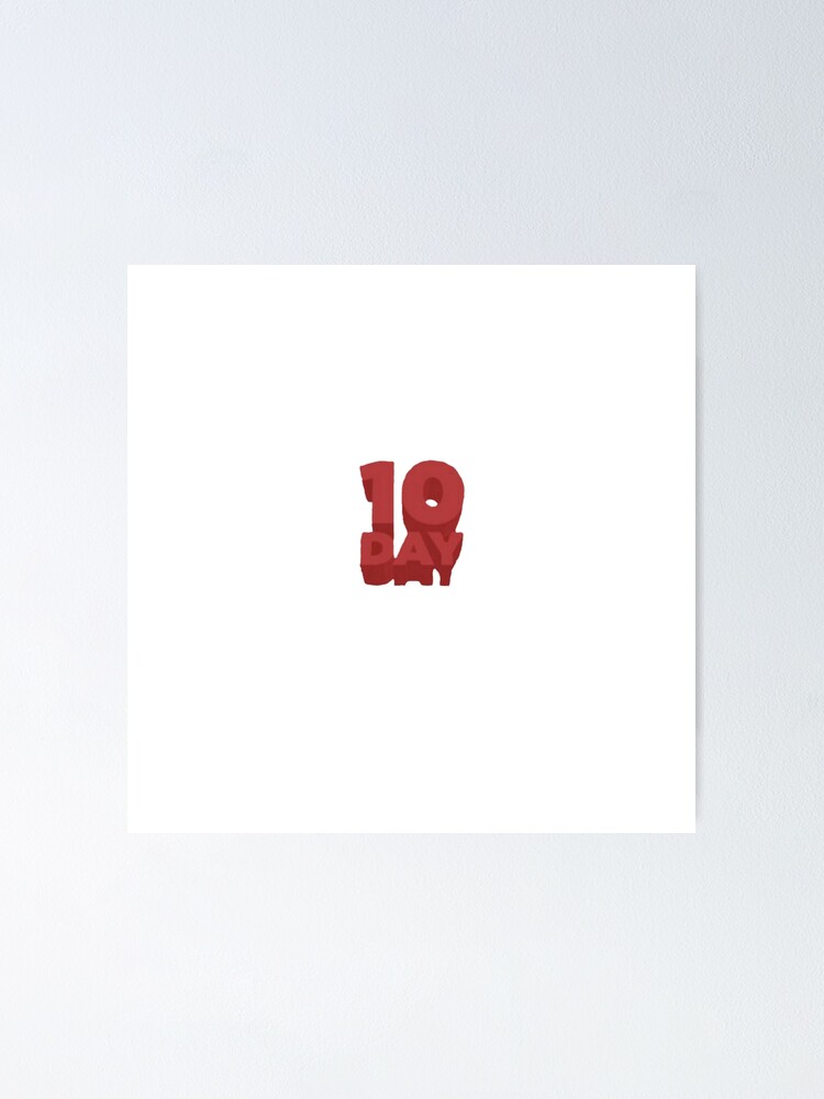 "Chance the rapper 10 day" Poster for Sale by GrantMinnisota | Redbubble