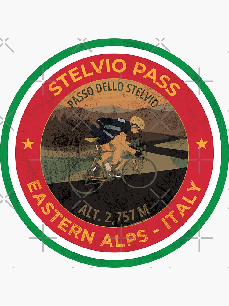 "Stelvio Pass Route in Italy" Sticker for Sale by origato | Redbubble