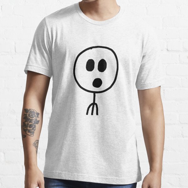 "Stickman shocked funny face" T-shirt for Sale by StickyMann ...