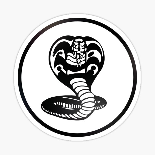 "Cobra Kai Logo Black Version" Sticker for Sale by JudySchneider ...