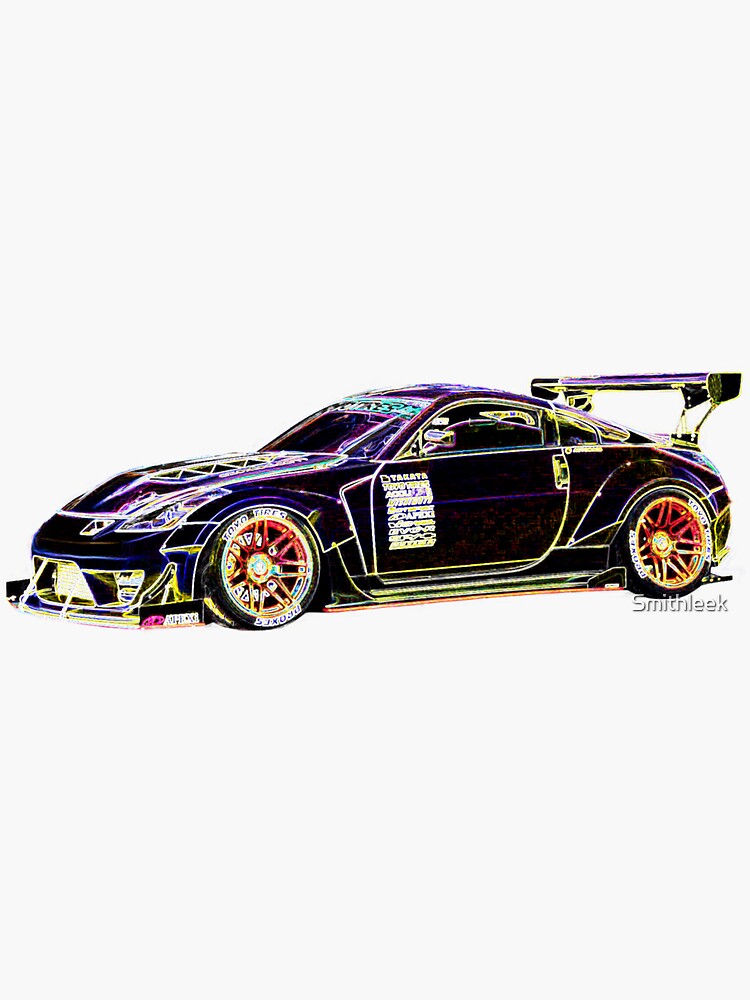 "Nissan 350Z Neon Style (Z33)" Sticker for Sale by Smithleek | Redbubble