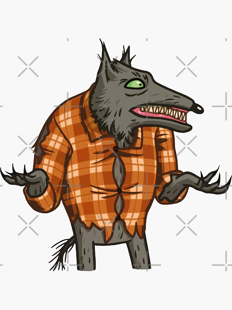 "Wolfman" Sticker for Sale by MalteseArtist | Redbubble